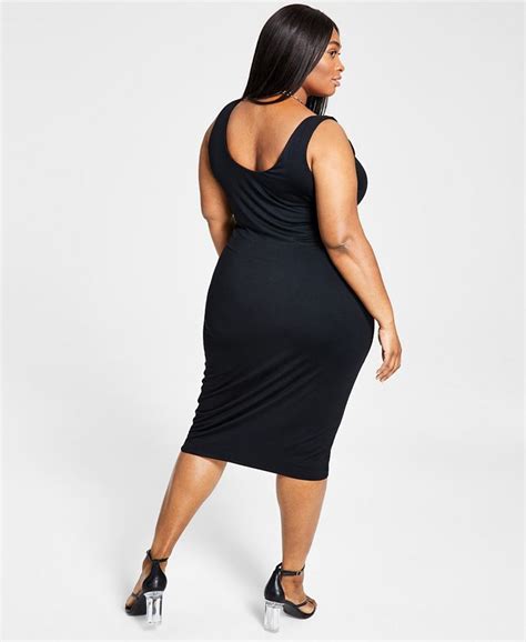Bar Iii Trendy Plus Size Sleeveless Bodycon Midi Dress Created For