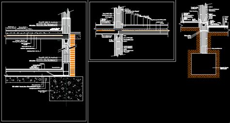 Planos De Detalle Muro En Dwg Autocad Muros De Blocks De Concreto The Best Porn Website