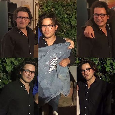 Four Different Pictures Of Two Men One With Glasses And The Other