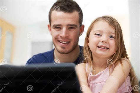 My Daddy Teaches Me Everything A Father And Daughter Happily Posing