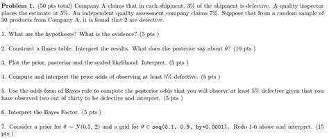 problem 1 50 pts total company a claims that in