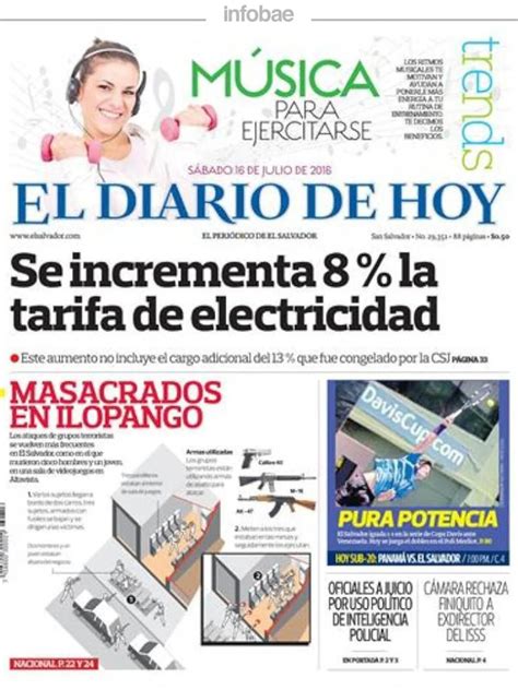 El Diario De Hoy El Salvador Sábado 16 De Julio De 2016 Infobae