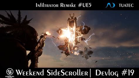 Infiltrator Drone Hit Reactions Weekend Side Scroller UE5 Devlog