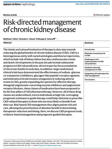 📢 Coming Of Age For Risk Based Ckd Care 📢 In Our New Nature Reviews