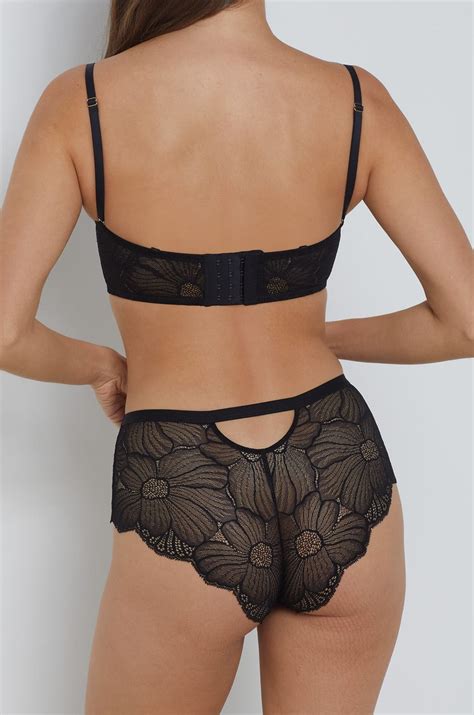 Shorty Dentelle Florale Flexi Lace Noir Etam