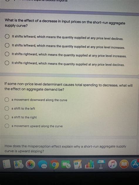 Solved What Is The Effect Of A Decrease In Input Prices On Chegg Com