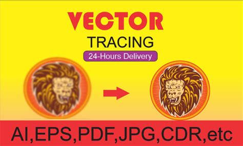 do manual vector tracing image to vector raster to vector or logo by