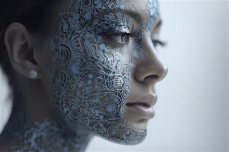 Premium Photo Ai Tech Humanoid Cyborg Robotics Concept A Machine Learning Automation