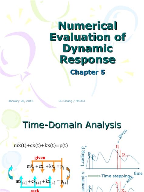 Numerical Evaluation Of Dynamic Response Pdf Physics Mathematical Concepts