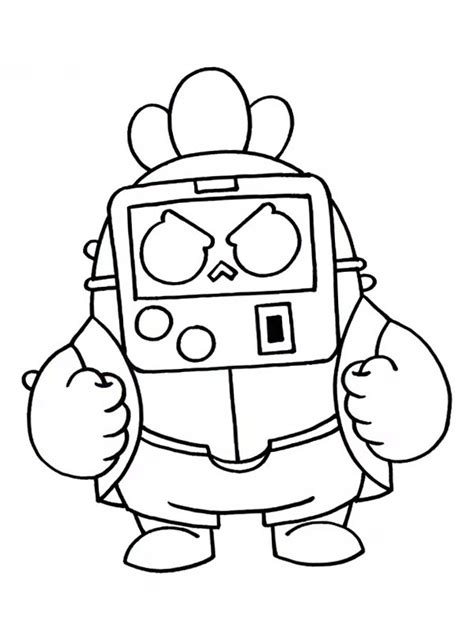 Brawl Stars Coloring Pages Robo Spike Mewarnai Alat Komunikasi Porn