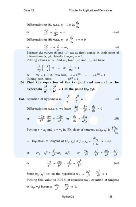 Ncert Solutions For Class 12 Maths Chapter 6 Application Of Derivatives Pdf Download