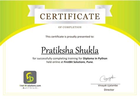 Pratiksha Shukla On Linkedin Certificateofcompletion Pythondeveloper