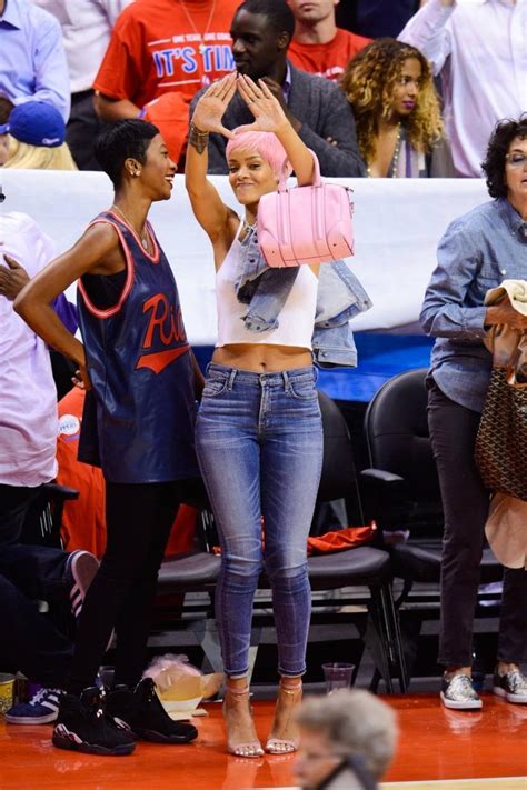 Rihanna La Clippers Basketball Game May 15 2014 Star Style