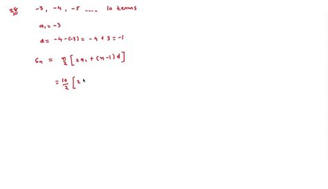 Solved Find The Sum Of The First N Terms Of Each Arithmetic Series 3 4 5 … To 10 Terms