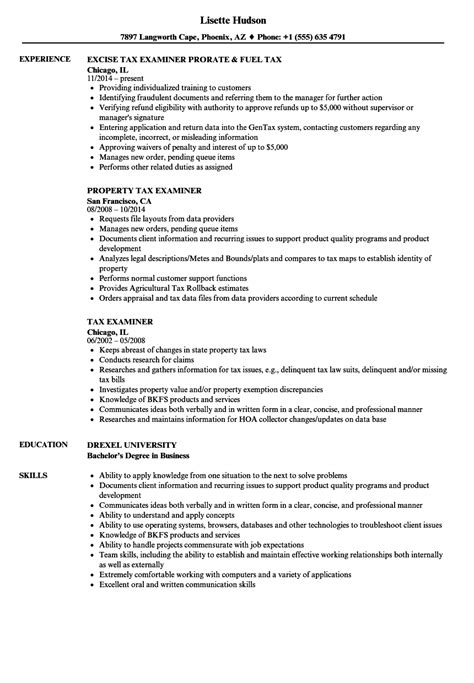 Tax Examiner Resume Samples Velvet Jobs