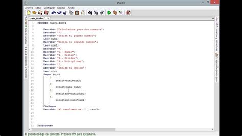 Como Hacer Una Calculadora En Pseint Image To U