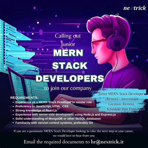 Nextrick On Linkedin Developer Hiring Internship Javascript Mernstackdeveloper
