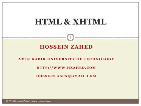 Html And Xhtml Basics Ppsx Web Design And Html Internet
