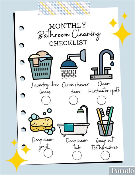 Clean Bathroom Checklist