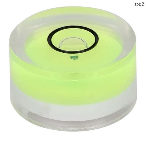 Bulle d esprit niveau à bulle rond plastique ABS 5Pcs 15mm Portable