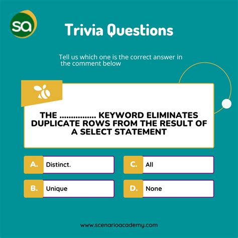 Scenario Academy On Linkedin Sql Trivia Questions To Help Test Your Knowledge Take A Try And