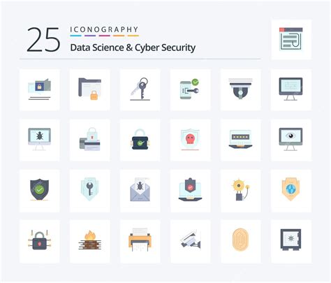 Premium Vector Data Science And Cyber Security 25 Flat Color Icon Pack Including Phone Mobile