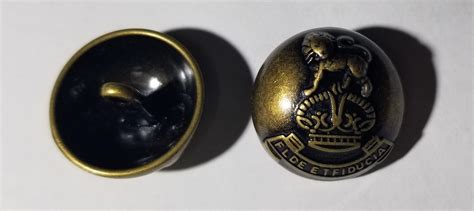 British Lion Crown Buttons In Antique Brass For Pea Coats Etsy