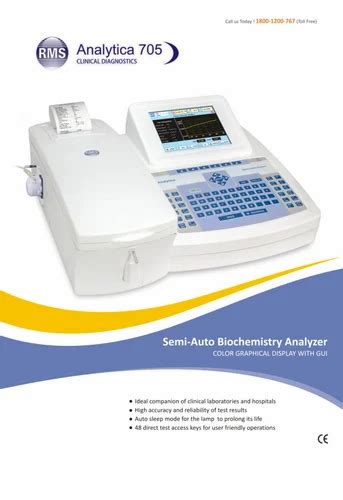 Rms Semi Auto Analyser Assays Clinical Chemistry At ₹ 85000 In Bidhan