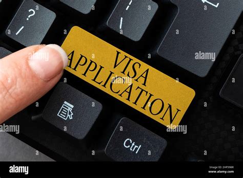 Conceptual Display Visa Application Business Showcase Form To Ask Permission Travel Or Live In