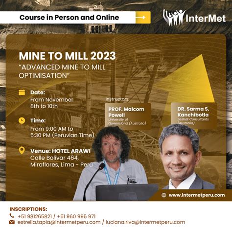 Mine To Mill 2023 Advanced Mine To Mill Optimisation Intermetperu