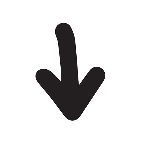 Down Arrow Vector Icon Hand Drawn Arrow Illustration Isolated On White Background 26609364