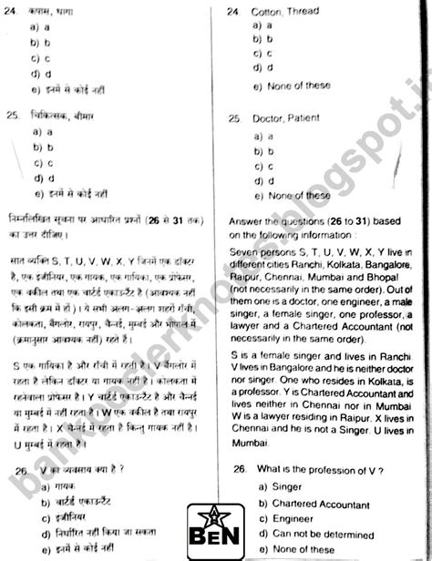 CGPSC QUESTION PAPER HELD ON PART BANK EXAM NOTES