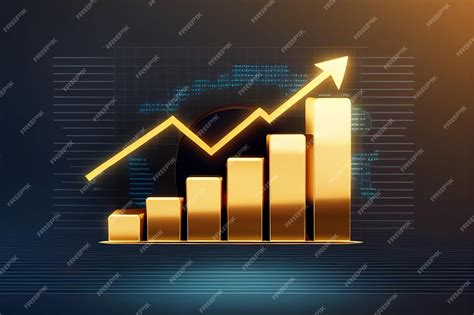 Premium Photo Gold Coin And Arrow With An Uptrend Arrow Chart Market