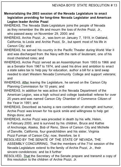 Legislative Bill Example