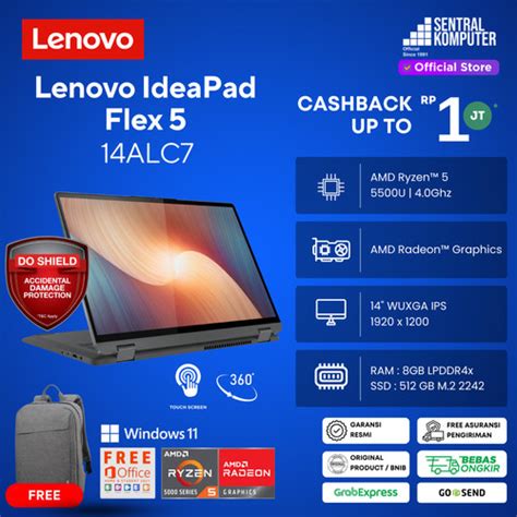 Promo Lenovo Ideapad Flex Alc Hnid Ryzen U Gb Gb Wuxga Touch W Ohs Non