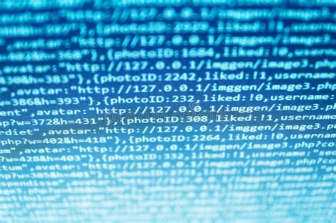 Javascript Code In Text Editor Abstract Screen Of Software