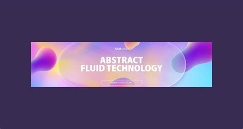 Premium Vector Gradient Abstract Fluid Technology Linkedin Banner