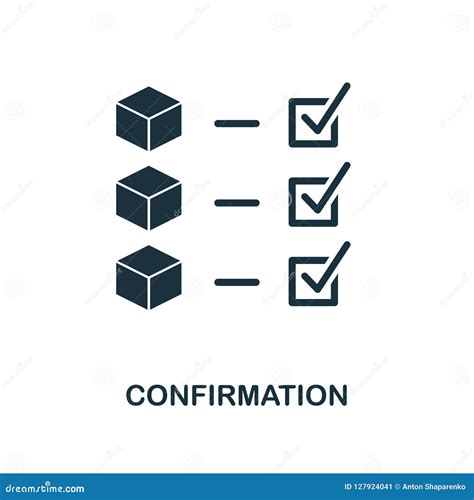 confirmation icon monochrome style design from blockchain icon