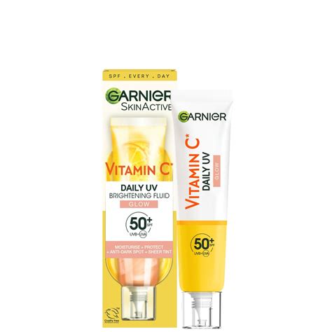 Garnier Vitamin C Daily Uv Brightening Fluid Glow Spf 50 40ml Lookfantastic Hk
