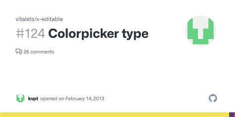 colorpicker type · issue 124 · vitalets x editable · github