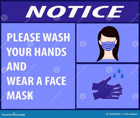 Notice Wash Your Hand Symbol Signvector Illustration Isolated On