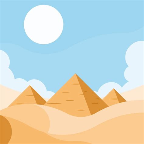 Premium Vector Pyramids In Egypt Isolated Background
