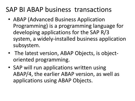 PPT SAP BI ABAP Online Training Online SAP BI ABAP Training