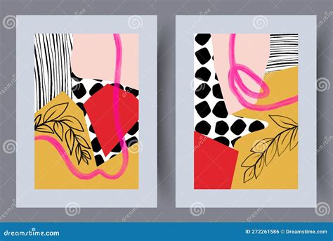 Aesthetic Set Of Shapes Terracotta Watercolor Hand Drawn Modern