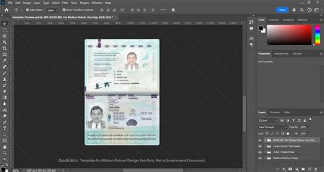 Sweden Passport Psd Template Vfx Ready Asset V1