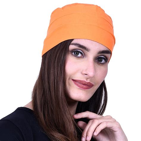 Cotton Unisex Orange Chemo Cancer Caps Chemo Therapy Headwraps For