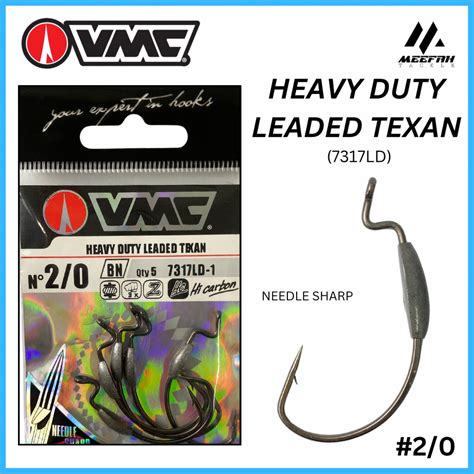 Vmc Heavy Duty Leaded Texan Worm Hook 7317ld Soft Plastic Worm Hook