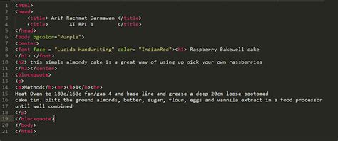 Contoh Kodingan Html