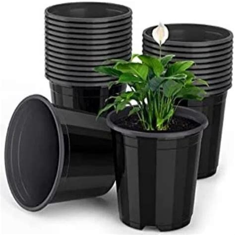 Black Plastic Pots At Rs 8 Plastic Flowerpot In New Delhi Id