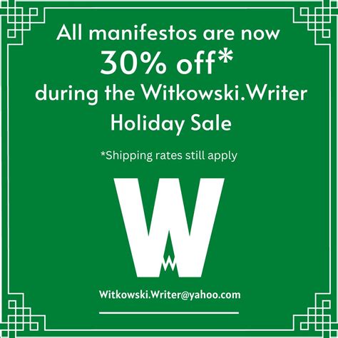 Holidays Freelancecopywriter Creative Advertising Manifesto Actnow Tom Witkowski
